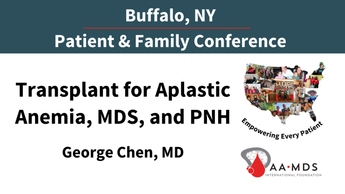 Transplant for Aplastic Anemia, MDS, and PNH from the 2022 Buffalo Patient and Family Hybrid ...